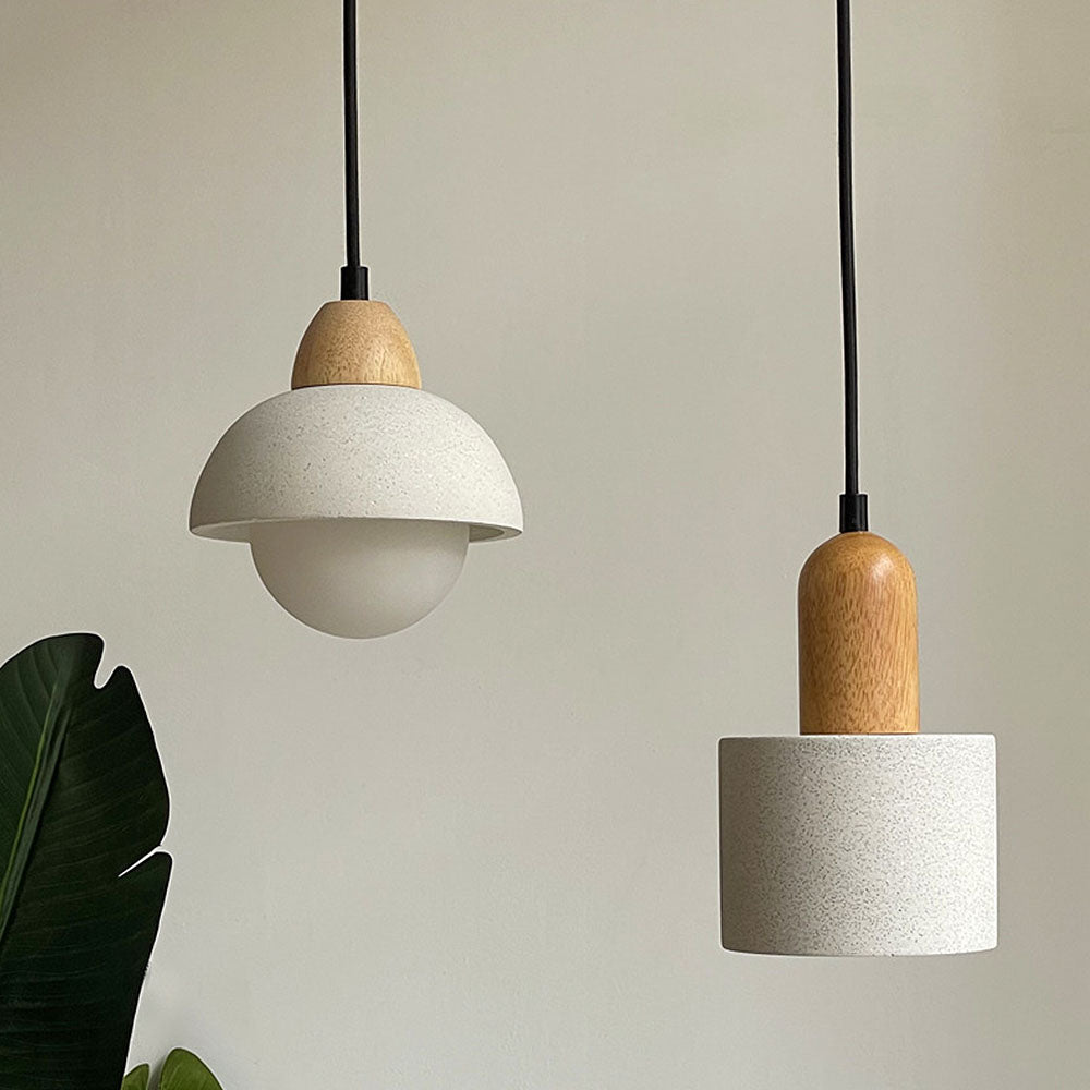 Elegant White Stone Kitchen Pendant Light Fixture for Modern Home Déco