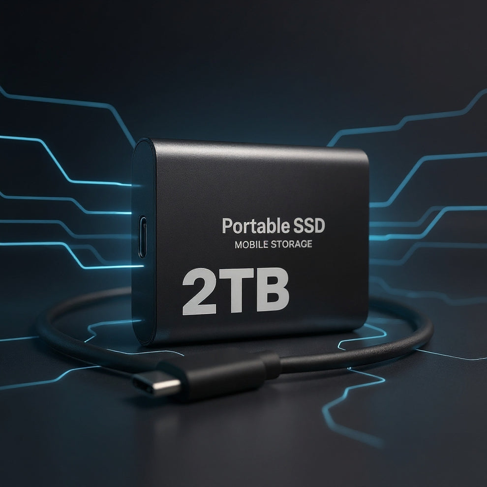 Portable SSD 2TB Hard Drive External Storage Compact Fast Best Quality ...