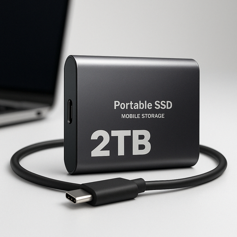 SSD portatile 2TB Hard Drive esterno di archiviazione compatto veloce ...