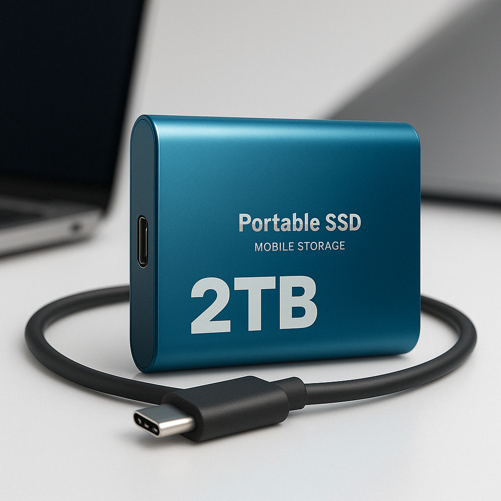 Portable SSD 2TB Hard Drive External Storage Compact Fast Best Quality ...