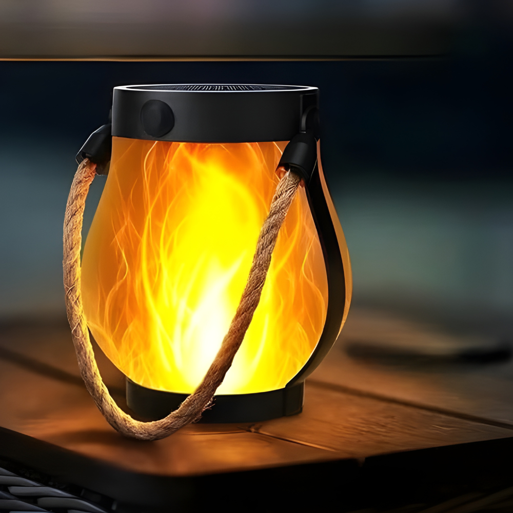 Outdoor Solar Centerpieces Flickering Flame Lantern Weatherproof Light ...