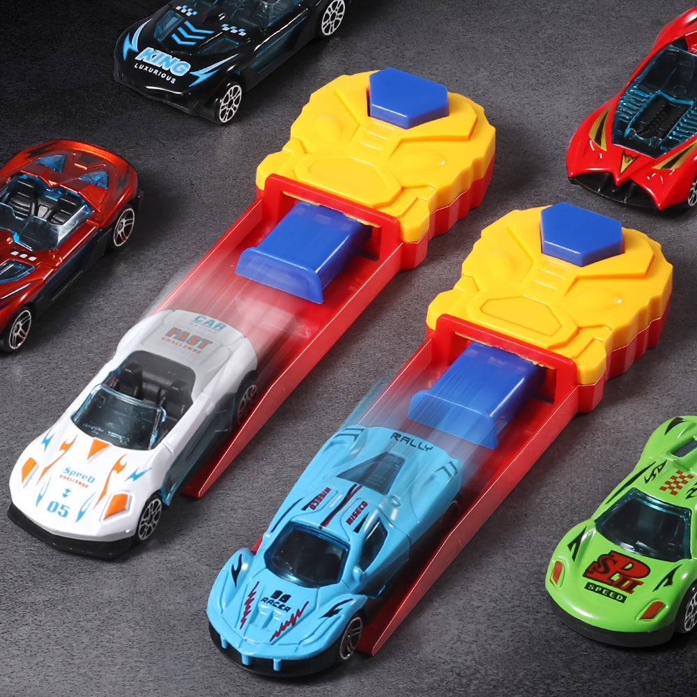 Toy Car Launcher Set Manual Racing Track